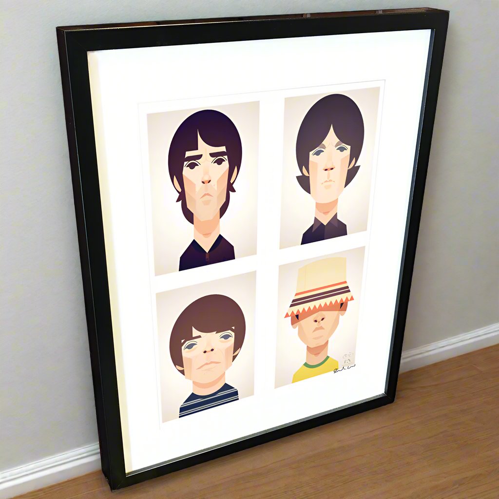 Ian, John, Mani and Reni by Stanley Chow - Signed and stamped fine art